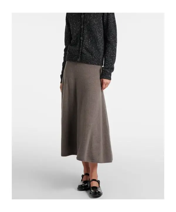 THE ROW Masini Cashmere Midi Skirt