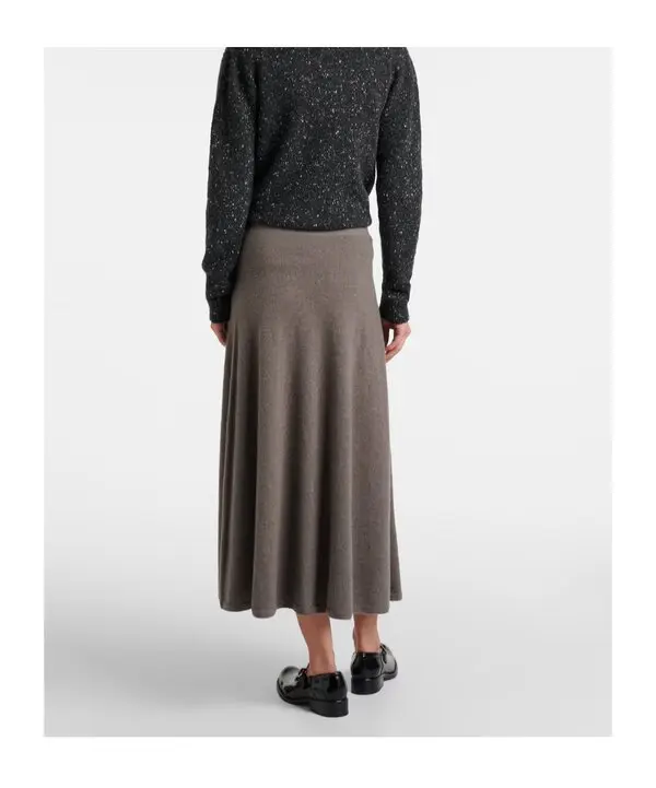 THE ROW Masini Cashmere Midi Skirt