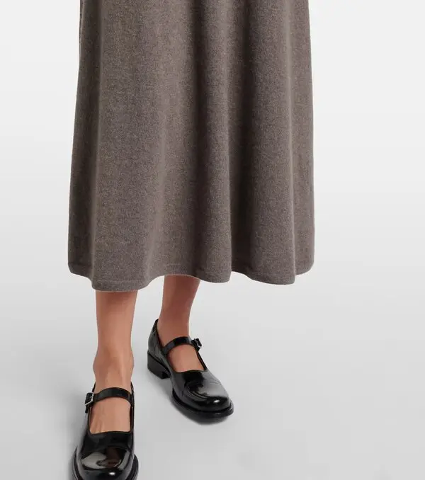 THE ROW Masini Cashmere Midi Skirt