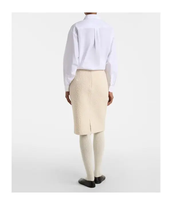 THE ROW Malva Wool Midi Skirt