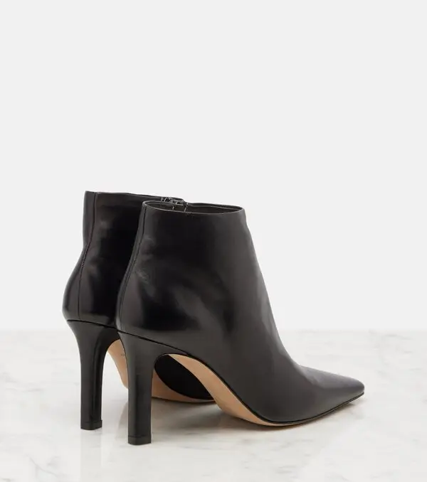THE ROW Carla 80 Leather Ankle Boots