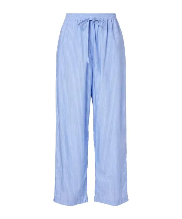 THE ROW Orien Striped Cotton Wide-leg Pants