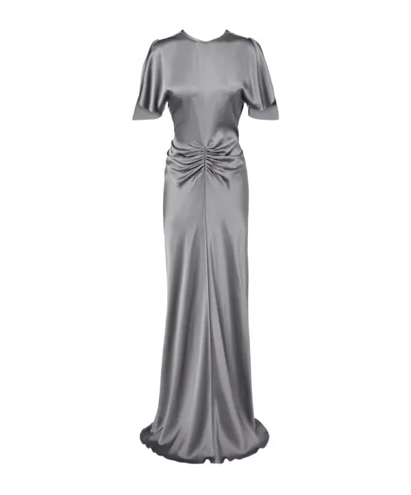 Victoria Beckham Satin Pleated Dress