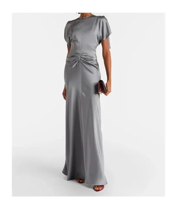 Victoria Beckham Satin Pleated Dress