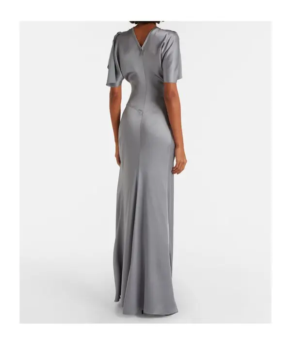 Victoria Beckham Satin Pleated Dress