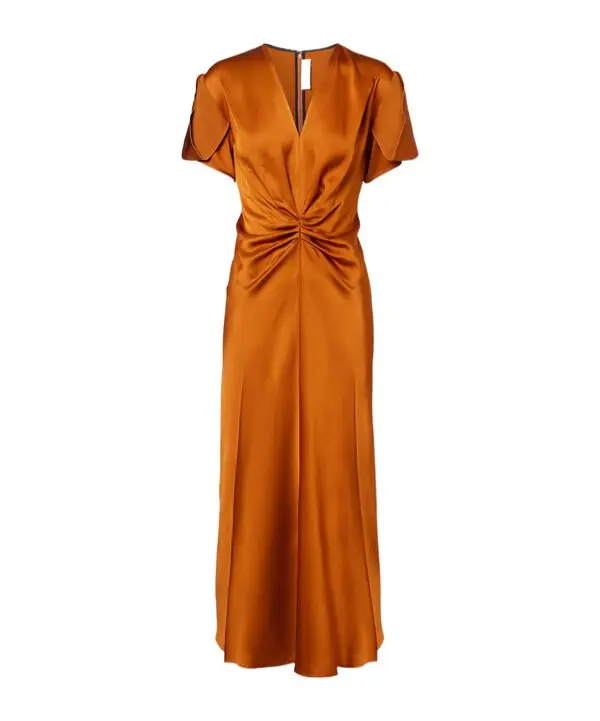 Victoria Beckham Pleated Midi Dress