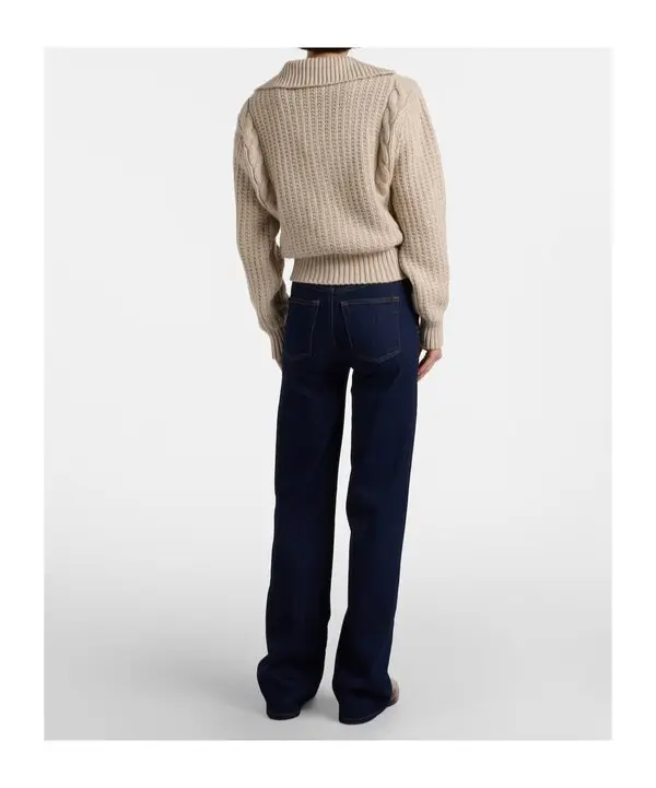 FRAME High-waisted Straight Leg Jeans