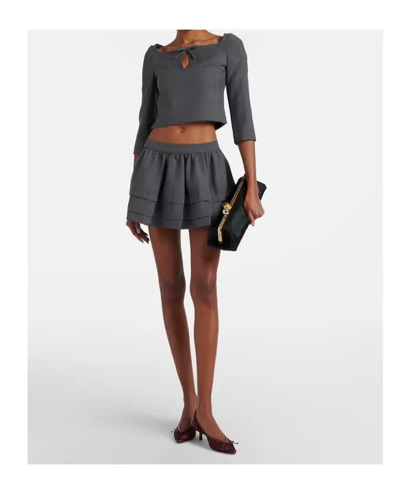 SHUSHU/TONG Gathered Miniskirt