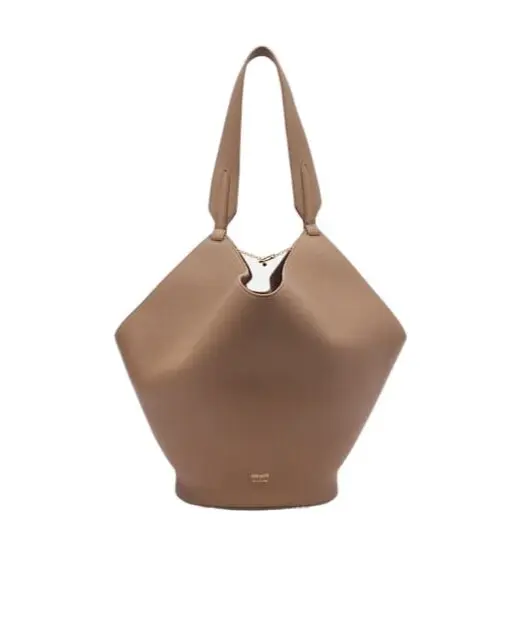 Khaite Lotus Small Leather Tote Bag