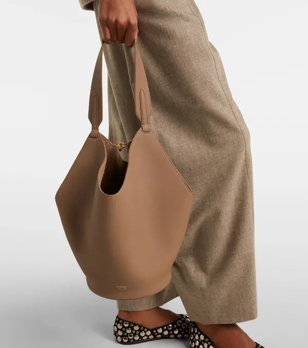 Khaite Lotus Small Leather Tote Bag