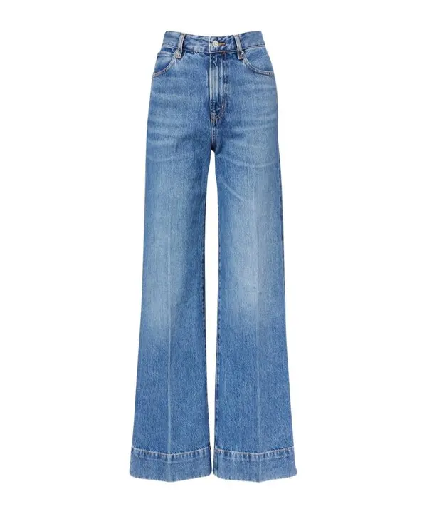 FRAME Slice High-rise Flared Jeans - Blue