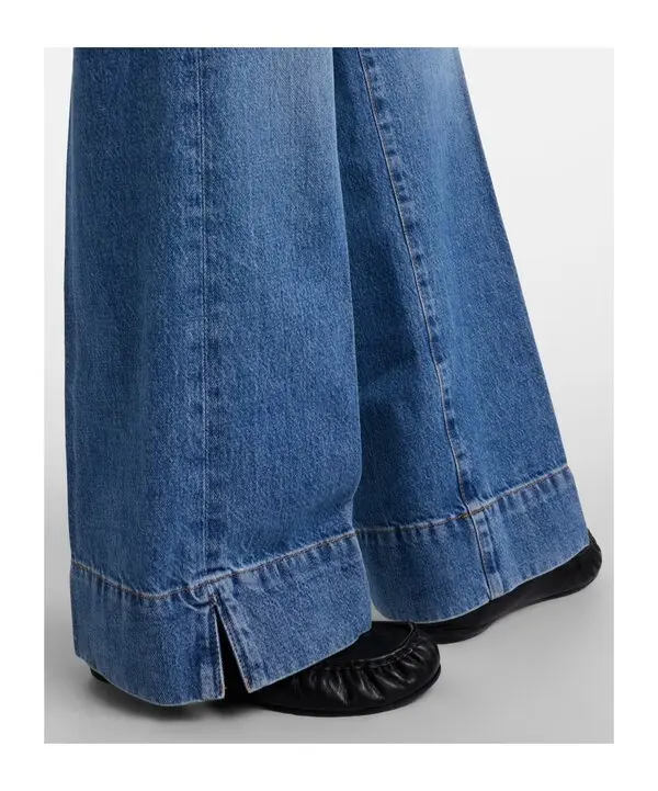 FRAME Slice High-rise Flared Jeans