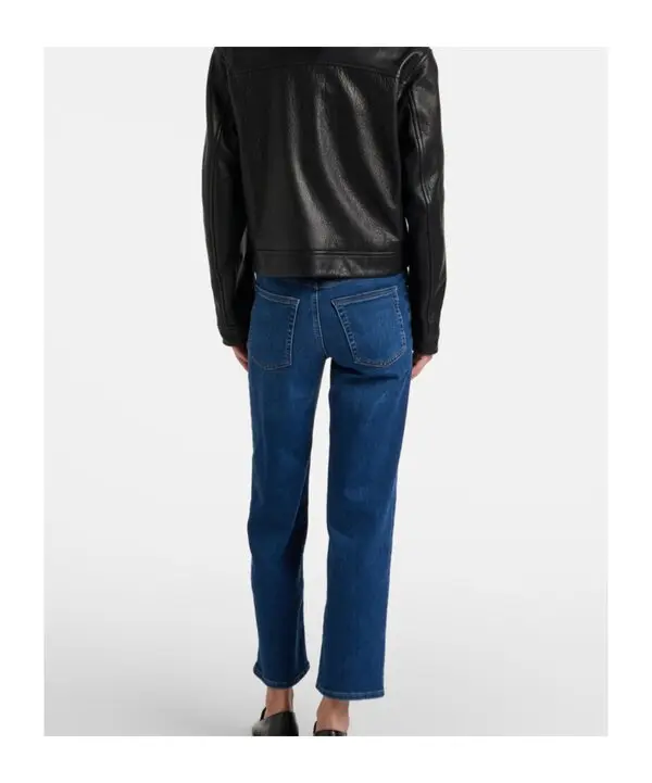 FRAME Mellow Cropped Mid-rise Straight Jeans