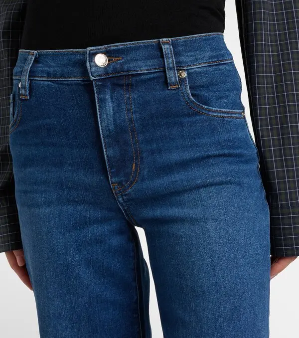 FRAME Mellow Cropped Mid-rise Straight Jeans