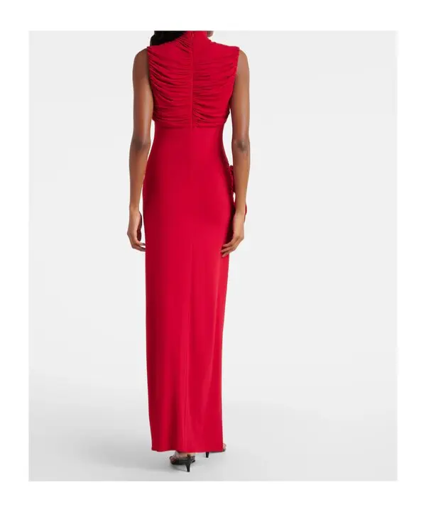 Magda Butrym Floral-appliqué Draped Gown