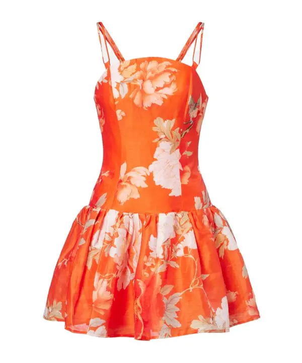 LEO Lorena Floral Ruffled Minidress