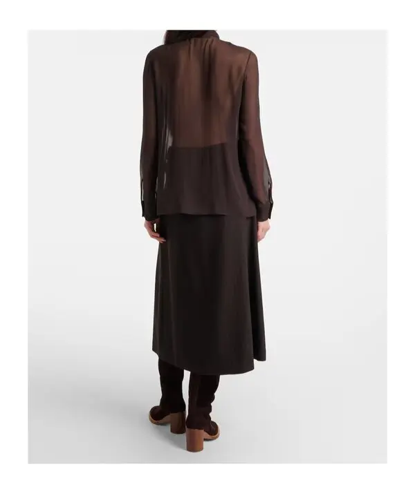 Gabriela Hearst Pleated Midi Skirt