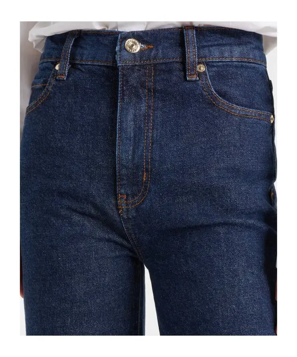 FRAME Cropped High-rise Wide-leg Jeans