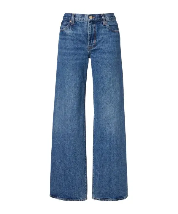 FRAME Bubble Mid-rise Barrel-leg Jeans - Blue