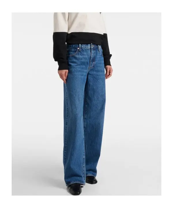 FRAME Bubble Mid-rise Barrel-leg Jeans