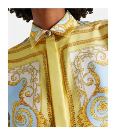Versace Twill Barocco Print Midi Dress