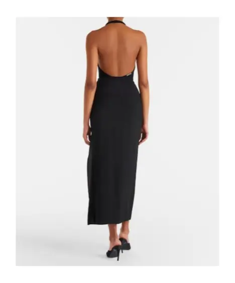 Attico Crepe And Tulle Midi Dress