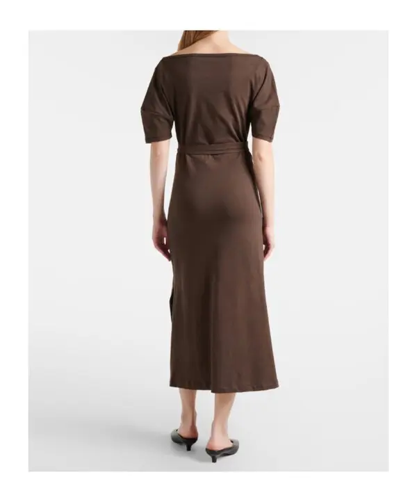 LEMAIRE Cotton And Linen Jersey Midi Dress