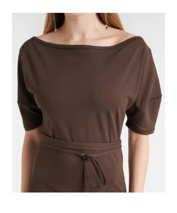 LEMAIRE Cotton And Linen Jersey Midi Dress