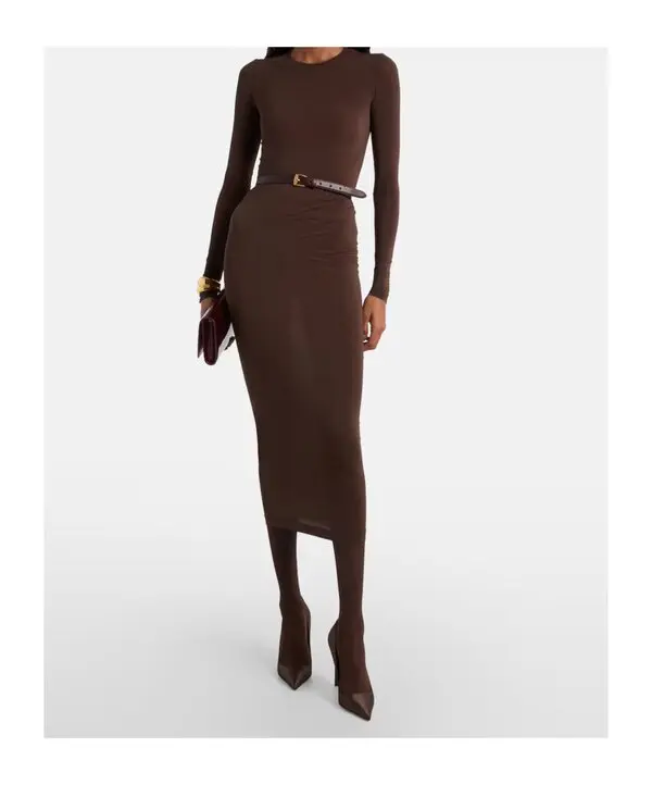 Wardrobe.NYC Sheer Midi Skirt
