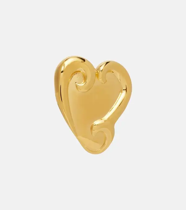 Oscar De La Renta Swirl Heart Earrings