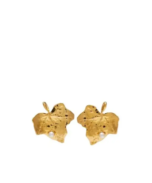 Oscar De La Renta Vines Clip-on Earrings - Yellow