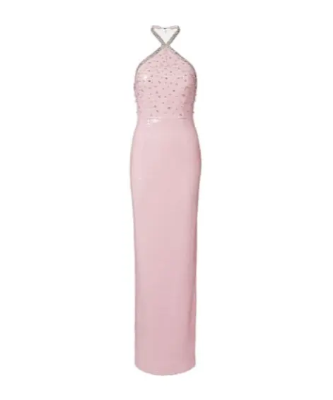 Rebecca Vallance Lydia Sequined Halterneck Gown