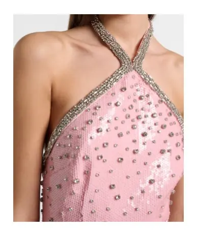 Rebecca Vallance Lydia Sequined Halterneck Gown