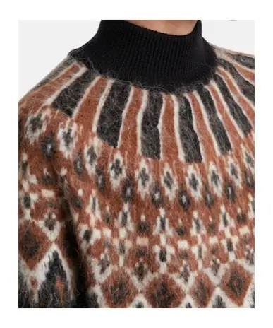 Staud Liza Fair Isle Wool-blend Sweater Dress
