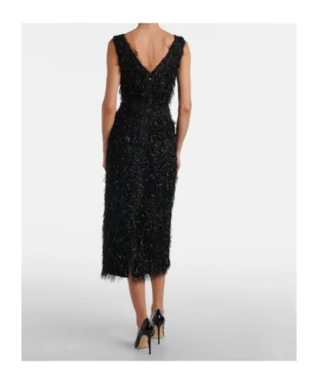 Erdem Lurex Fil Coupé Midi Dress