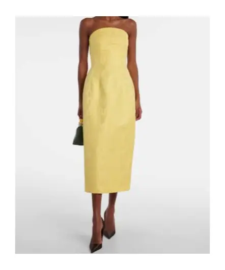 EMILIA WICKSTEAD Hailee Moiré Mikado Corset Midi Dress