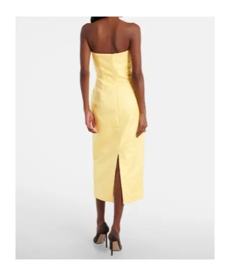 EMILIA WICKSTEAD Hailee Moiré Mikado Corset Midi Dress