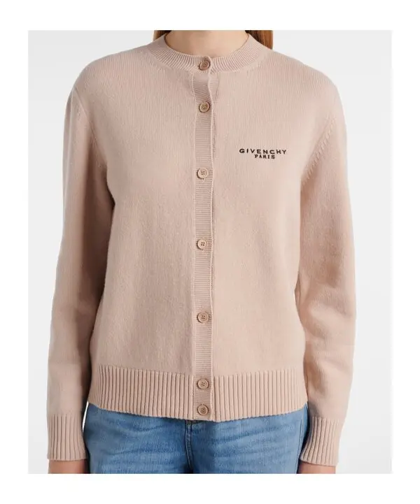 Givenchy Cropped Wool And Cashmere Cardigan