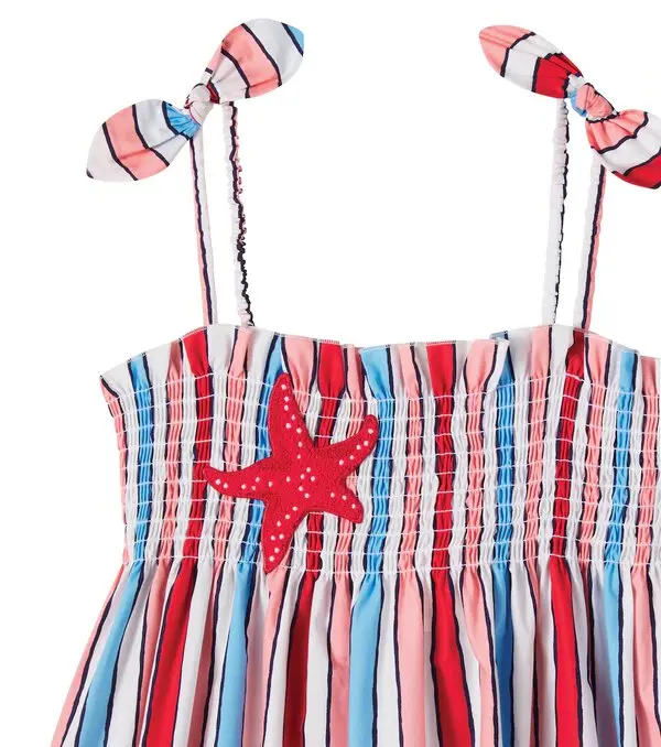 Dolce & Gabbana Striped Shirred Cotton Dress