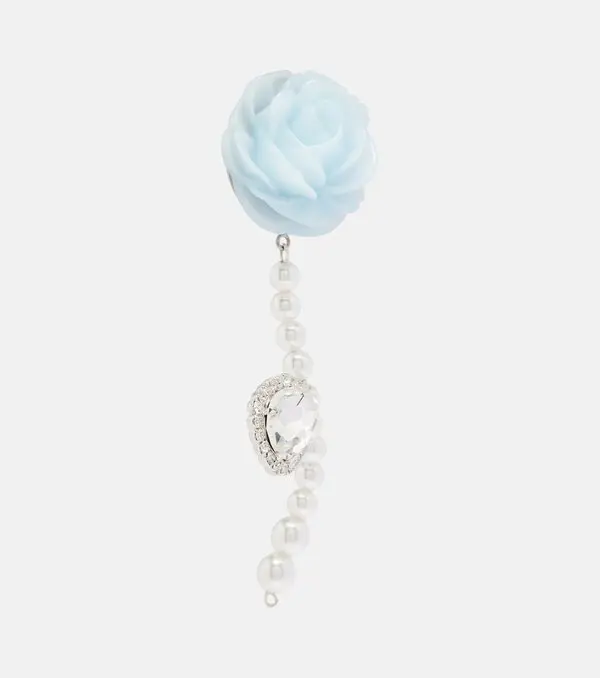 Magda Butrym Rose Embellished Drop Earrings