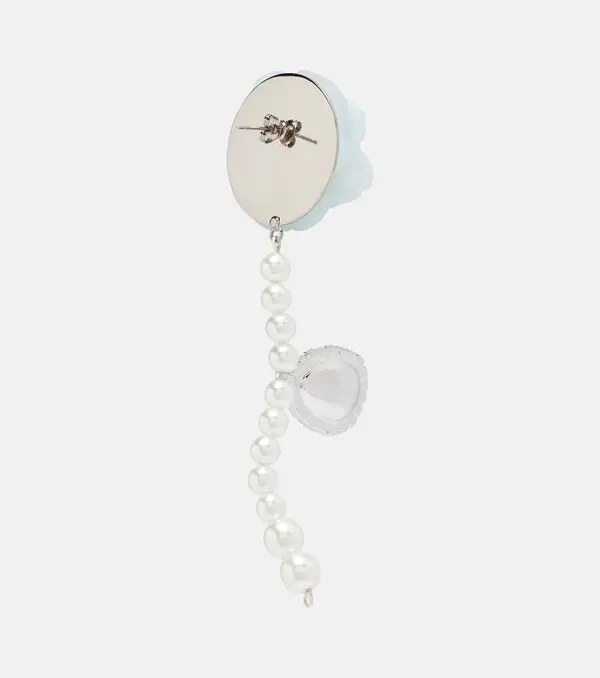 Magda Butrym Rose Embellished Drop Earrings