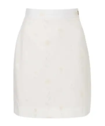 VIVIENNE WESTWOOD Floral Cotton-blend Mini Skirt - White
