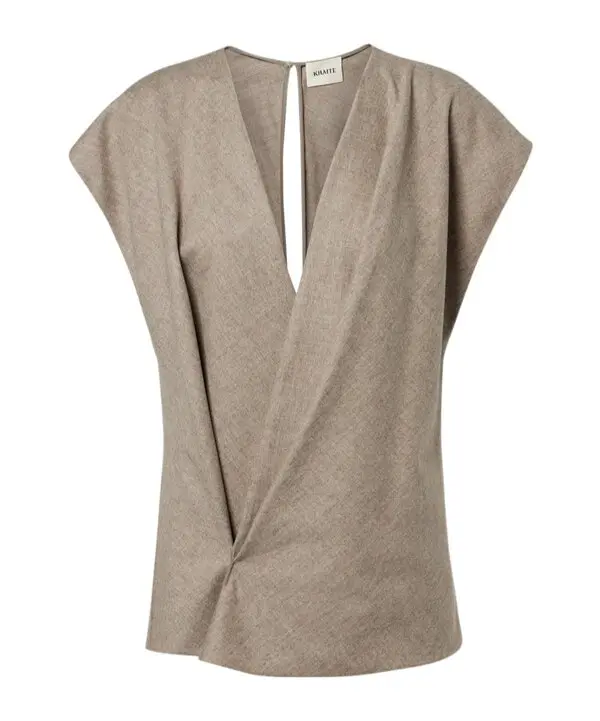 Khaite Mer Cotton Top - Tan