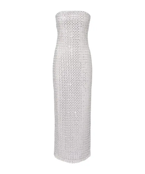 ROTATE BY BIRGER CHRISTENSEN Sequined Tube Top Dress