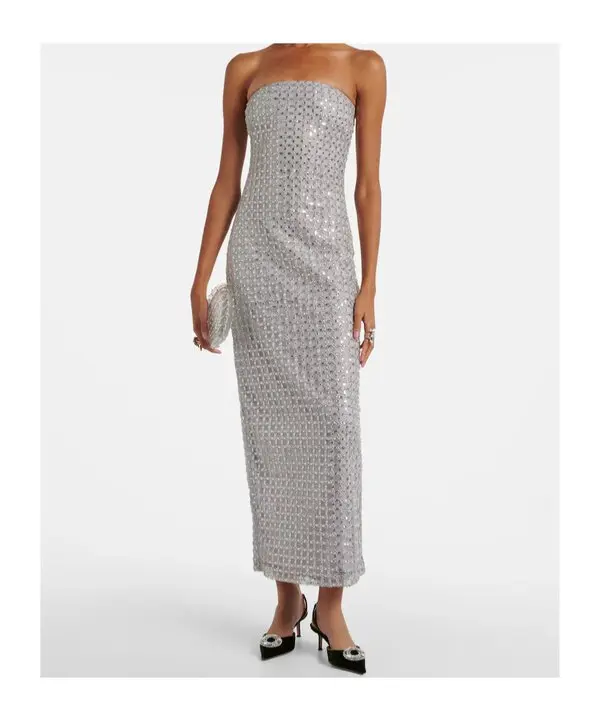 ROTATE BY BIRGER CHRISTENSEN Sequined Tube Top Dress