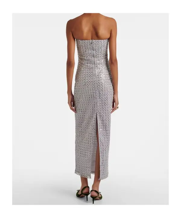 ROTATE BY BIRGER CHRISTENSEN Sequined Tube Top Dress