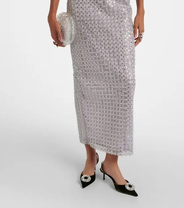 ROTATE BY BIRGER CHRISTENSEN Sequined Tube Top Dress