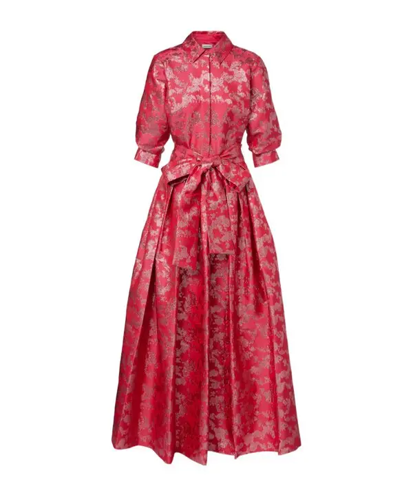 Simkhai Belted Jacquard Dress