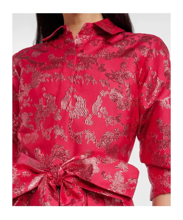 Simkhai Belted Jacquard Dress