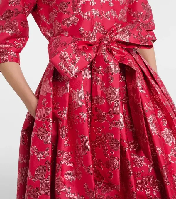 Simkhai Belted Jacquard Dress